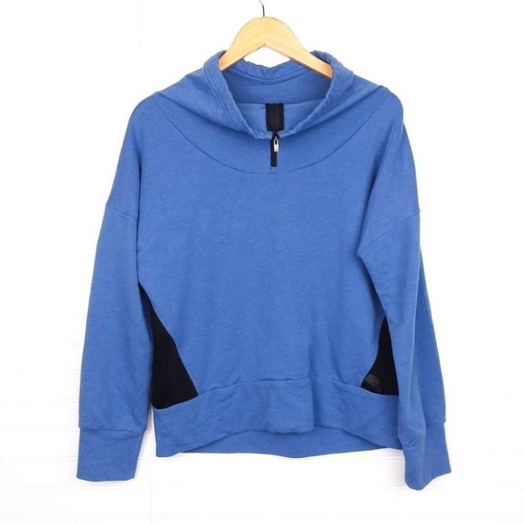 Lucy | Sweaters | Lucy Mesh Back 4 Zip Cowl Neck Active Pullover | Poshmark